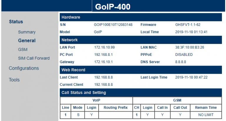 How to configure GoIP GSM SIP VOIP Gateway with ISSABEL PBX – GKhan