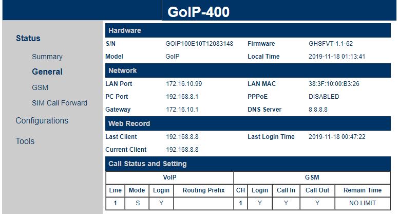 How to configure GoIP GSM SIP VOIP Gateway with ISSABEL PBX – GKhan