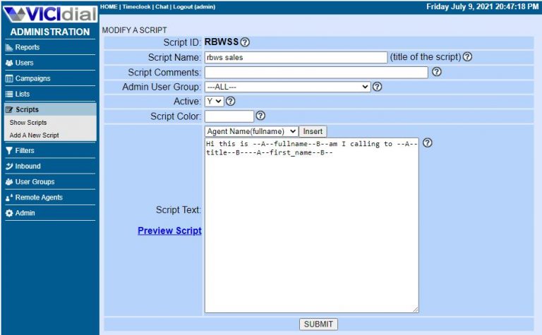 How to create scripts in Vicidial for Inbound or OutBound Campaign – GKhan